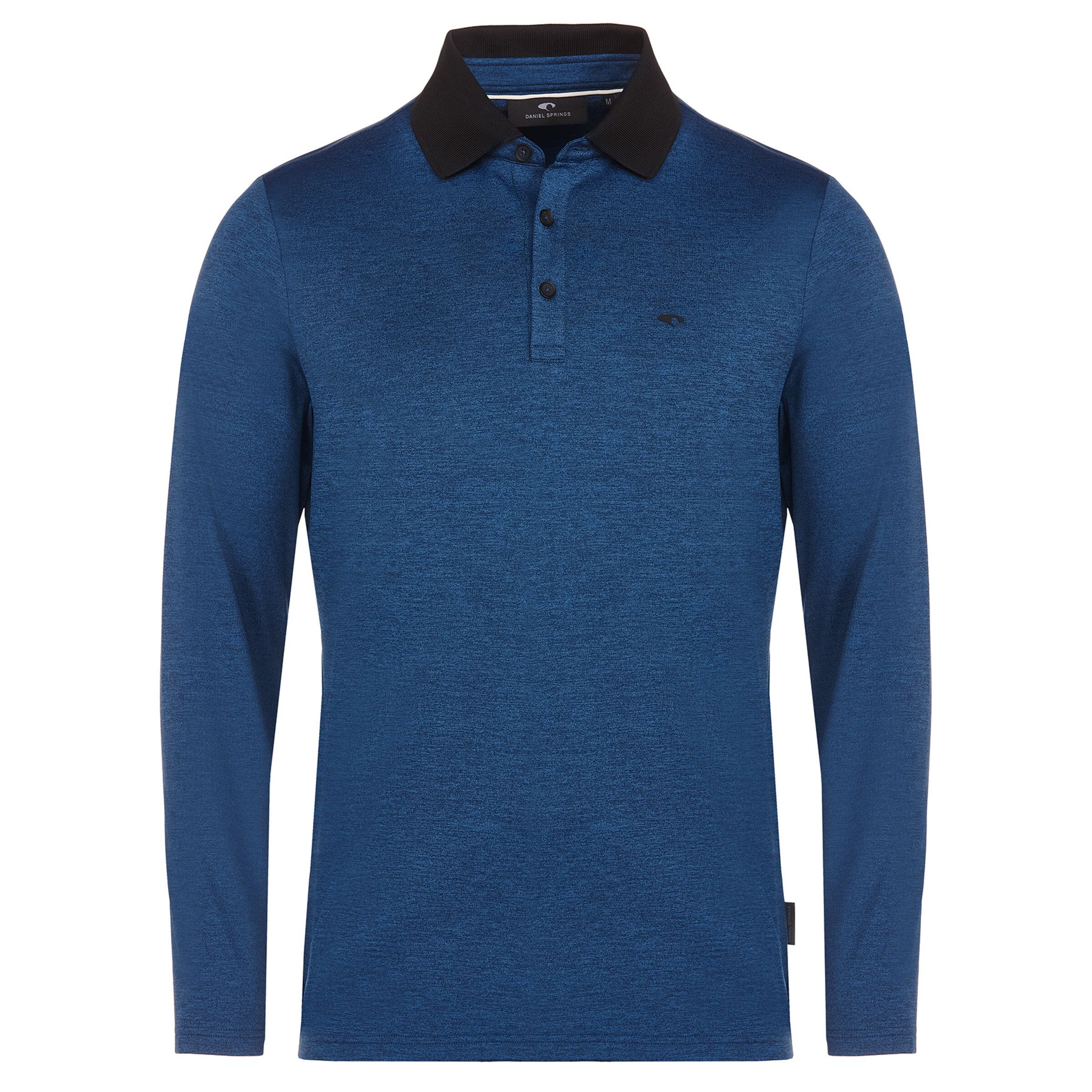 Daniel Springs Melange Thermo Langarm Polo in dunkelblau online kaufen ...